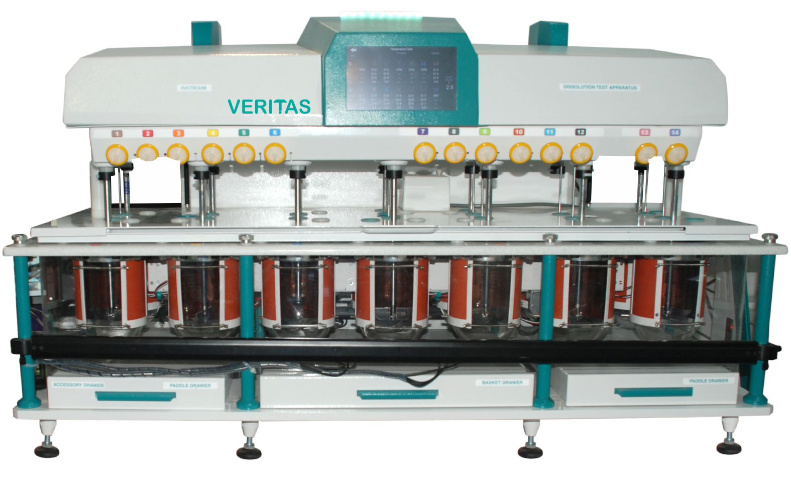 Dissolution Tester-Veritas-14 Manual syringe sampling | Electrolab