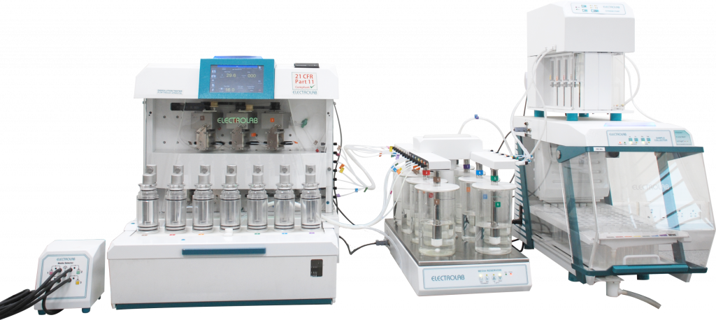 USP 4-EFD-07 Flow-Through Cell Dissolution Tester closed loop with auto ...